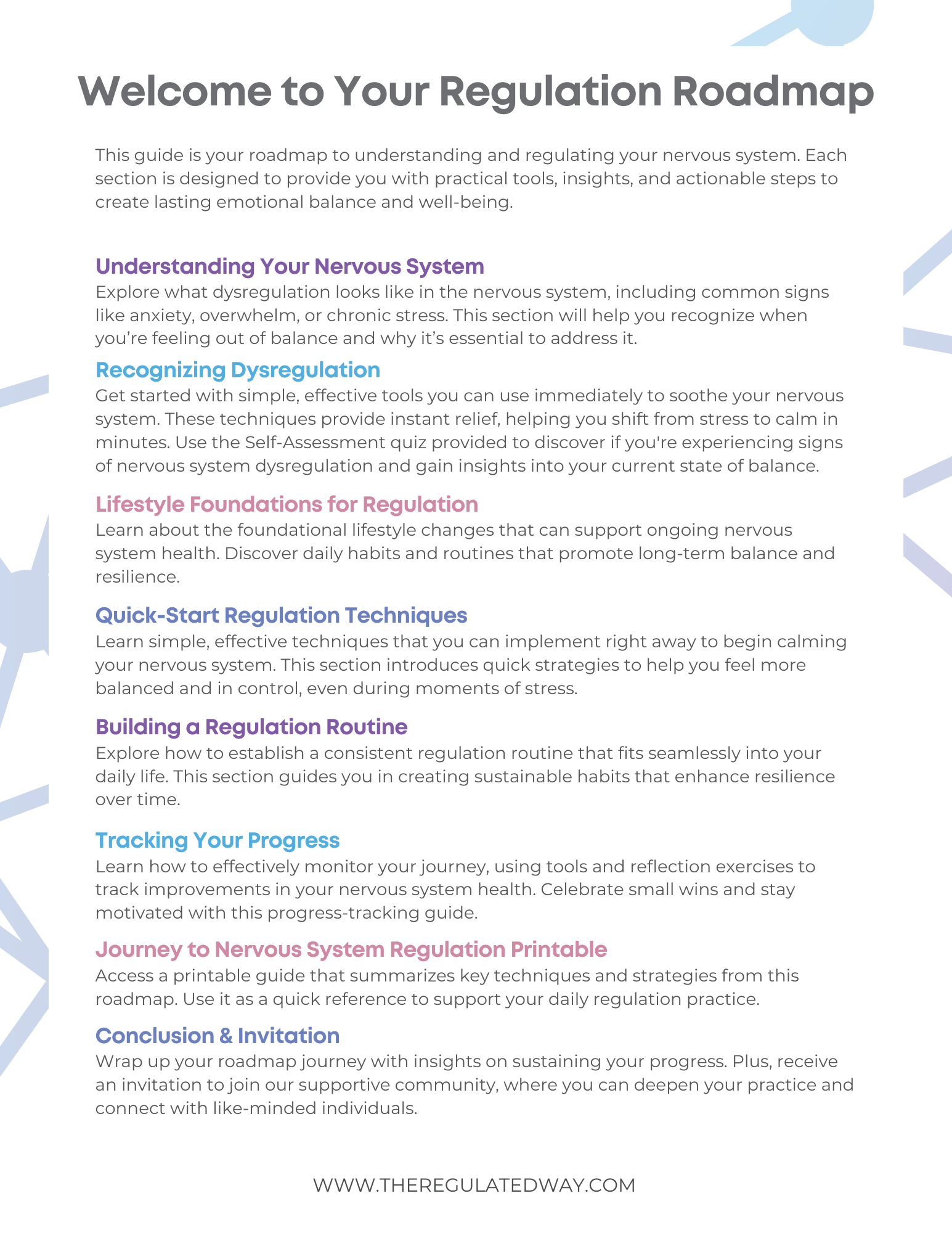 Nervous System Regulation Guide: The Regulation Roadmap - The Regulated Way